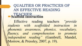 Session-1-The-Reading-Teacher.pptx | Educational Assessment | Education