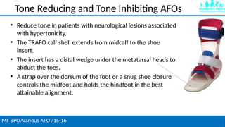Session-11 Various AFO (2).pptx for prosthetic and orthotic students | PPTX