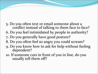 Session 12 assertiveness ( SMS ) | PPT