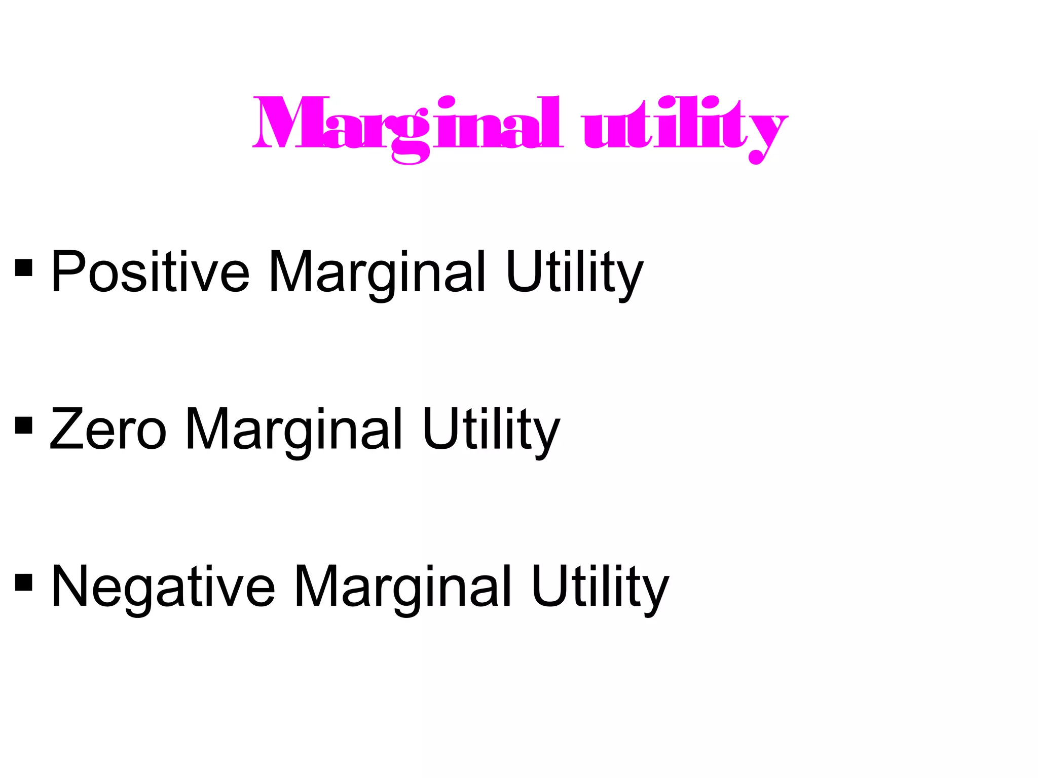 Marginal Utility | PPT