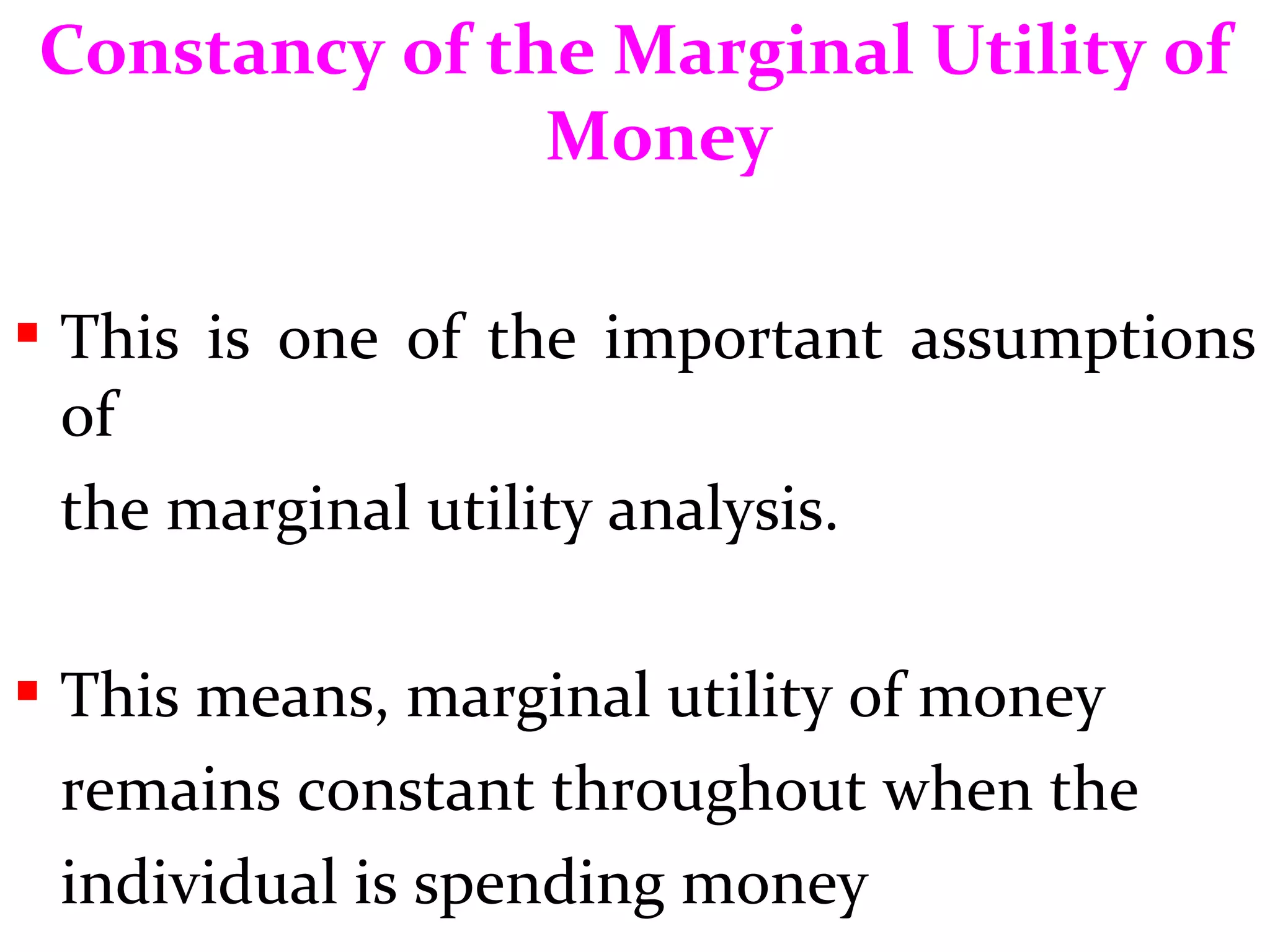 Marginal Utility | PPT