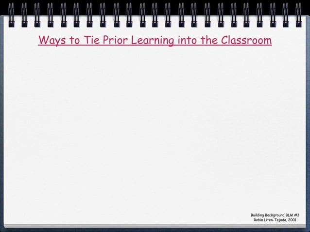 Session 3: Building Background | ZIP | Educational Assessment | Education