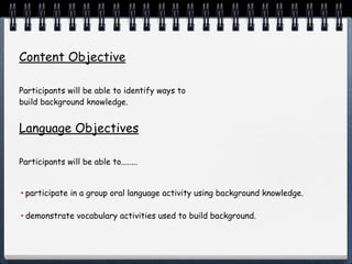 Session 3: Building Background | ZIP