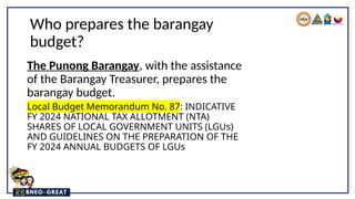 Session-3-The-Barangay-Budgetsession 458 | PPTX
