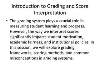 Session -4. Grading and Score Interpretation.pdf