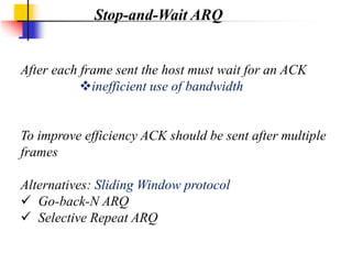 session -7 - Sliding Window Protocol 1- N oisy Channels.ppt | Computer Networking | Computing