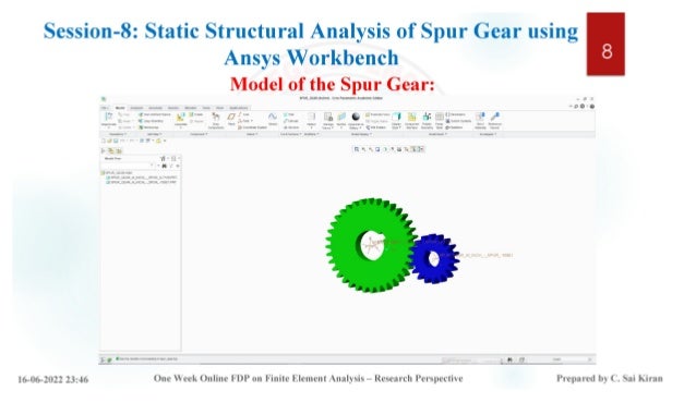 Session-8 Static Structural Analysis of Spur gear using ANSYS Workbench.pdf