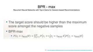 Session-based recommendations with recurrent neural networks | PPT