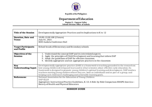 Session-Guide-Sample.docx | Parenting Babies and Toddlers | Parenting