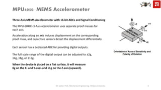 Inertial Measurement Unit-Accelerometer and Gyroscope MPU6050 | PPTX