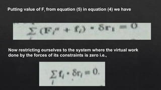 Classical mechanics introduction, D'Alembertz principle.pptx | Physics | Science