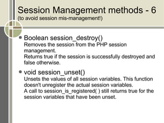 Session Management & Cookies In Php | ODP | Web Development | Internet