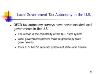 Session Seven: Twenty Years Of Tax Autonomy Across Levels Of Government ...