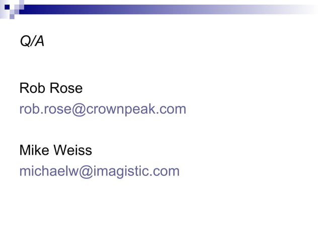 Session slides | PPT