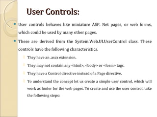 Session vi(user control) | PPT