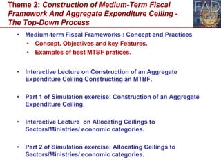 Medim Term Budget Framework Seminar: background and objectives | PPTX