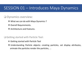 Session 00 – Course overview Maya Dynamics | PDF | Computer Animation | Computer Software and ...