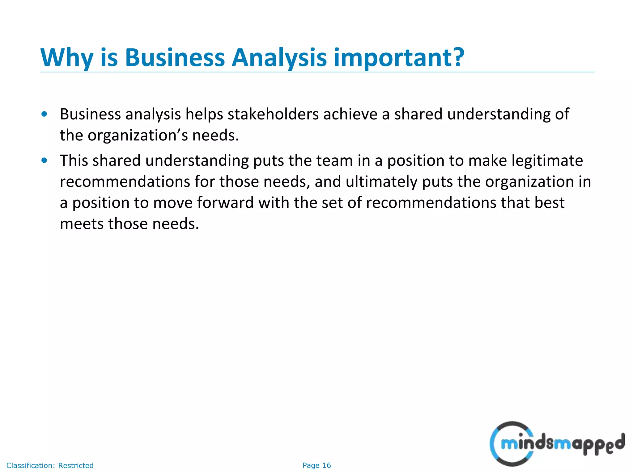 Introduction to Business Analysis | PPT