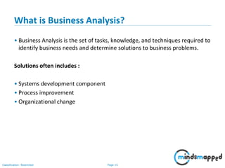 Introduction to Business Analysis | PPSX