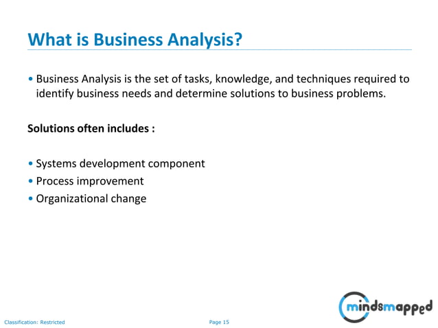 Introduction to Business Analysis | PPT