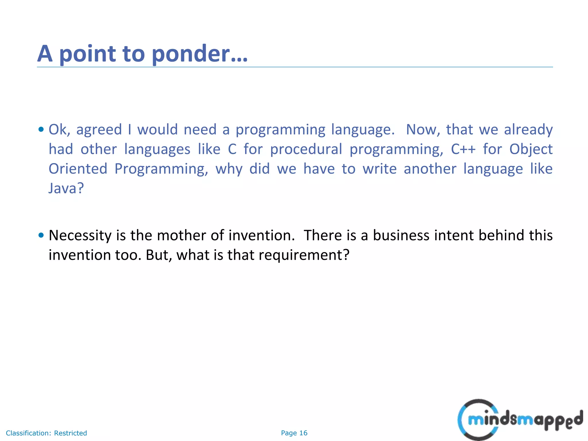 Session 01 - Introduction to Java | PPTX