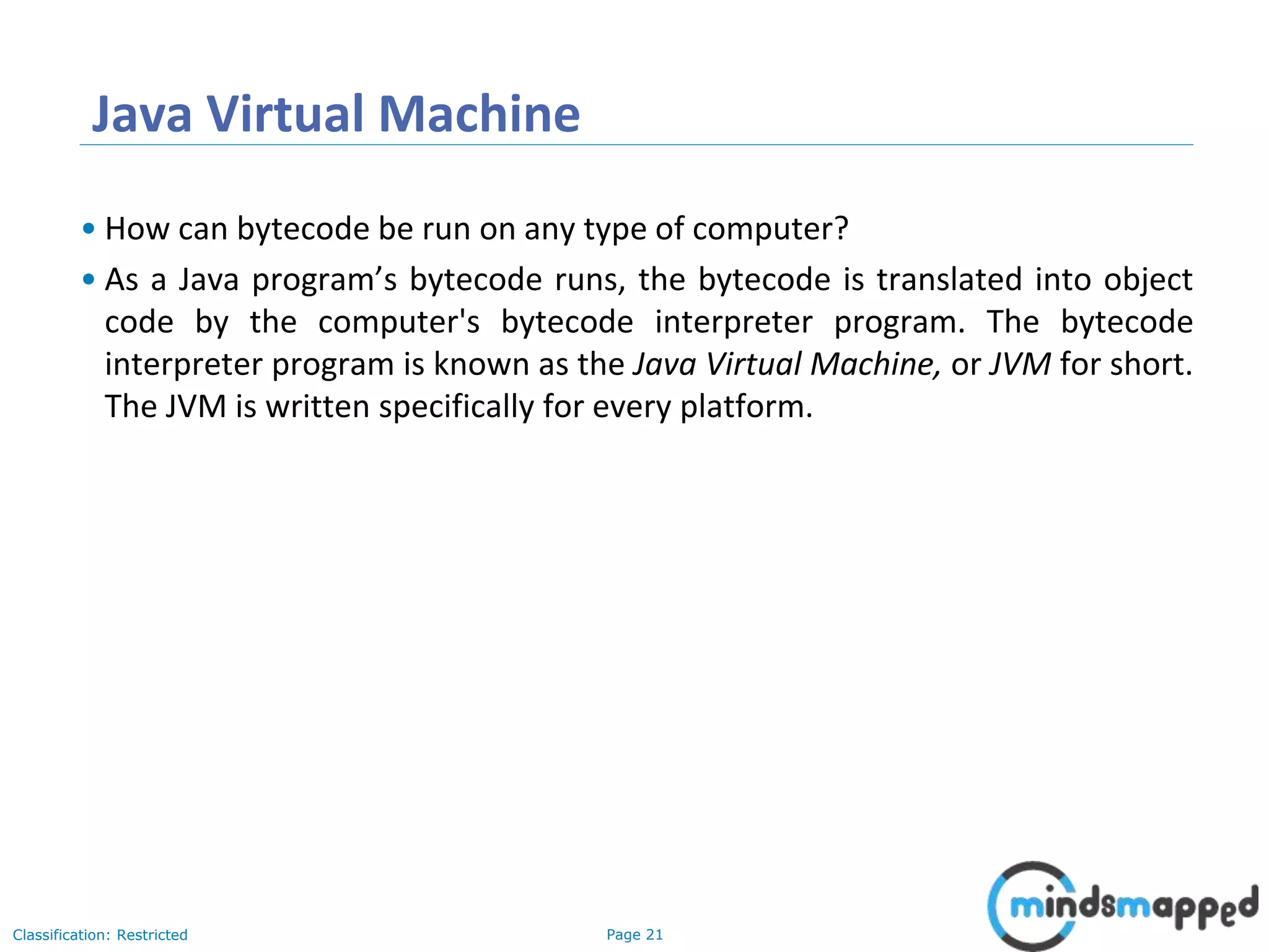 Session 01 - Introduction to Java | PPTX