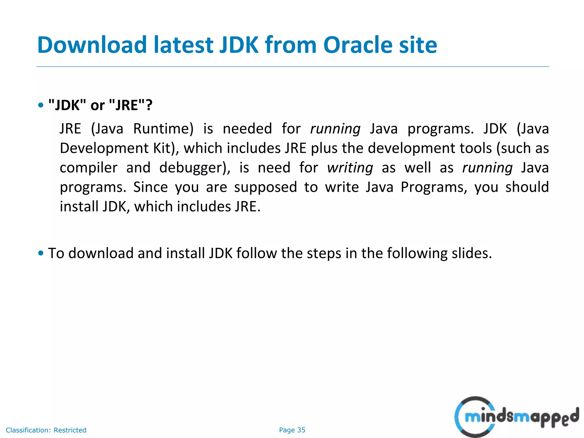 Session 01 - Introduction to Java | PPTX