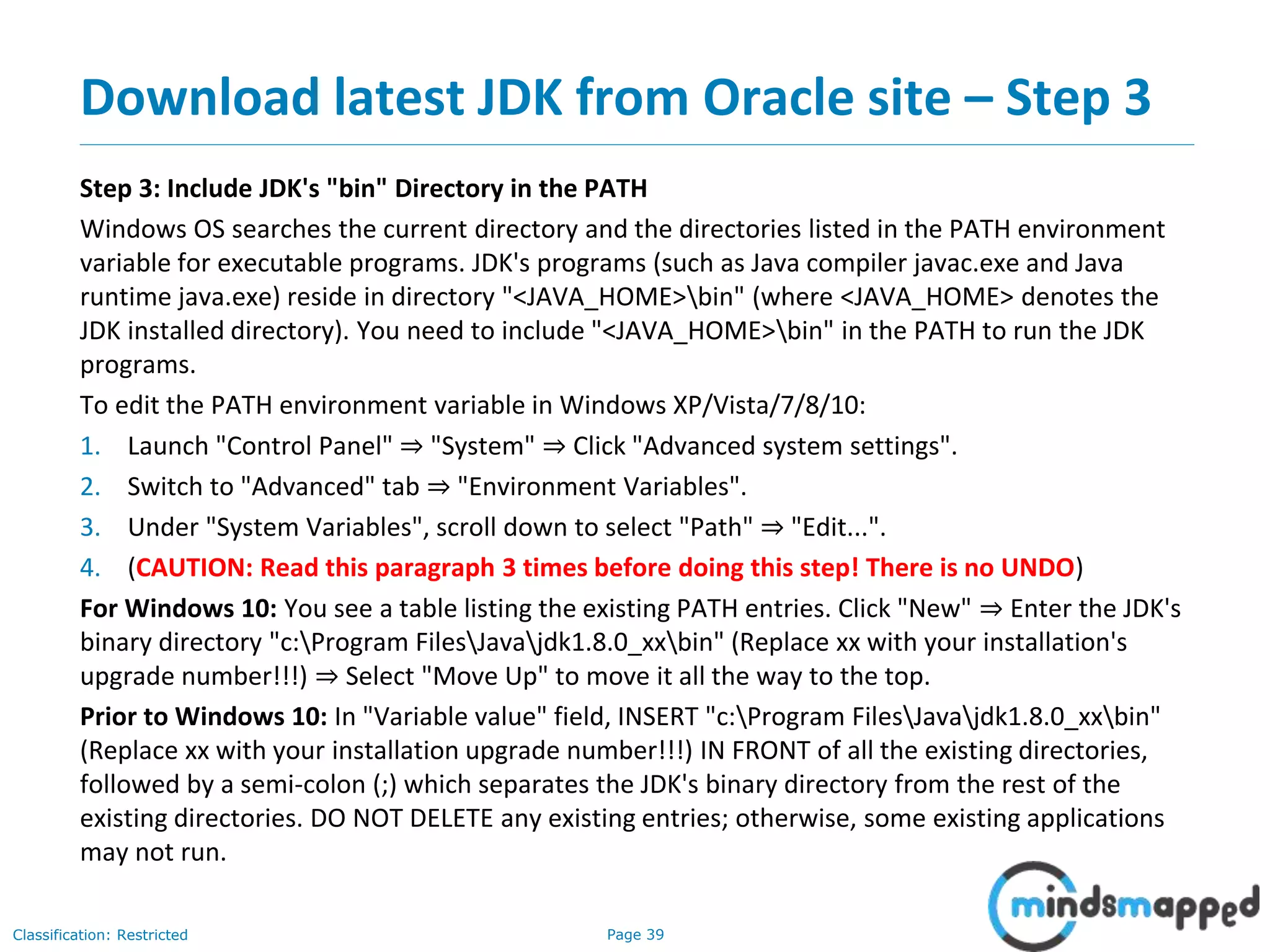 Session 01 - Introduction to Java | PPTX