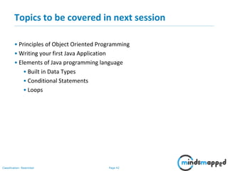 Session 01 - Introduction to Java | PPTX