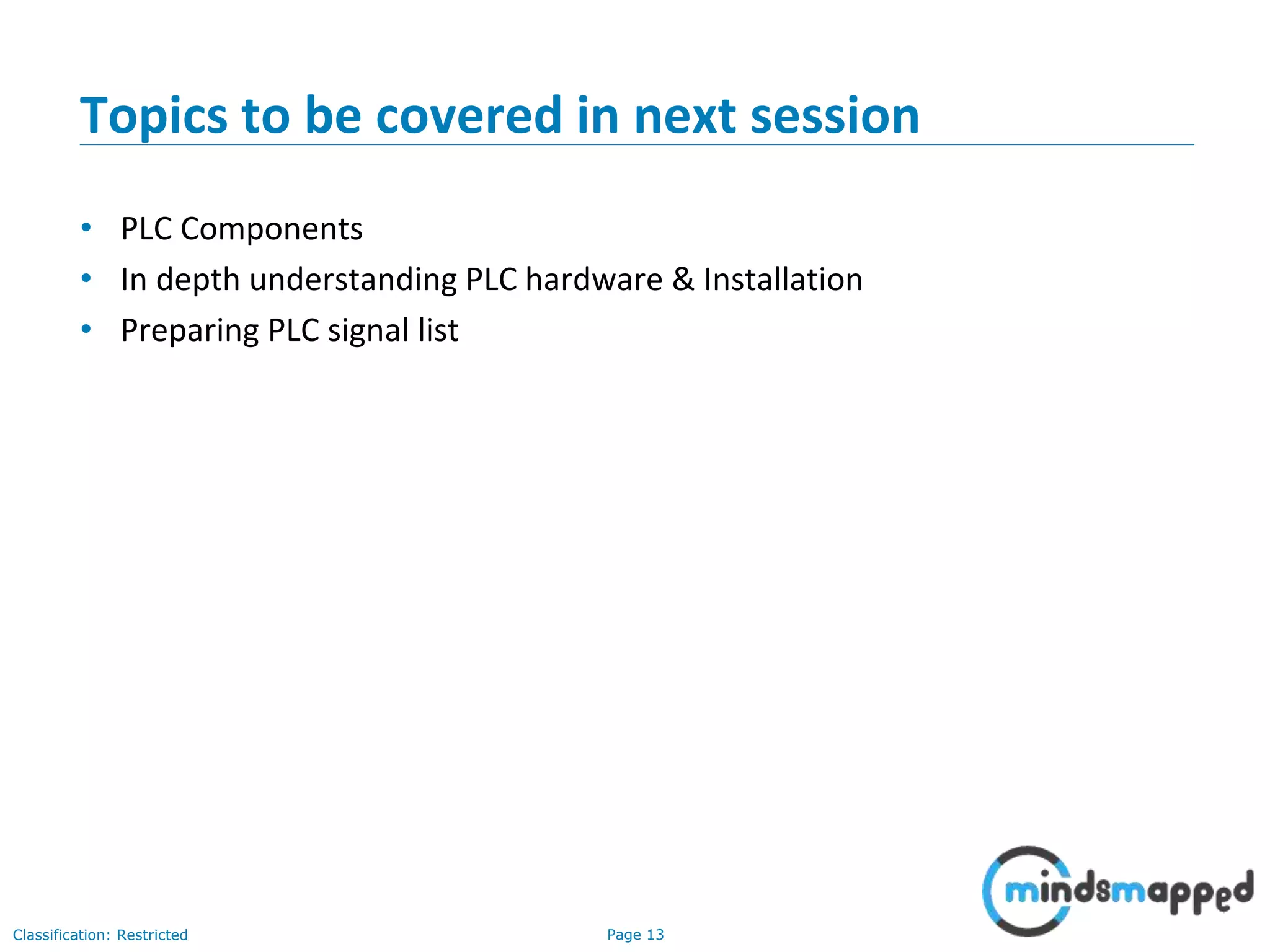 Session 01 - Introduction to PLC - Slides | PPT