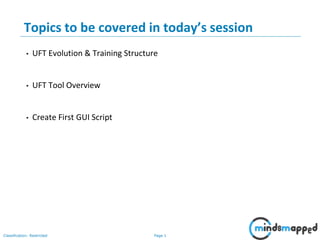 Session 01 - Introduction to UFT and Features - Slides | PPT