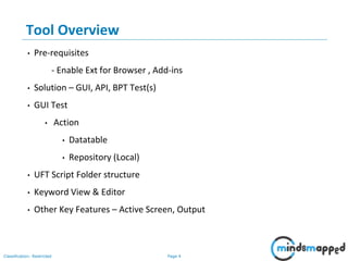 Session 01 - Introduction to UFT and Features - Slides | PPT