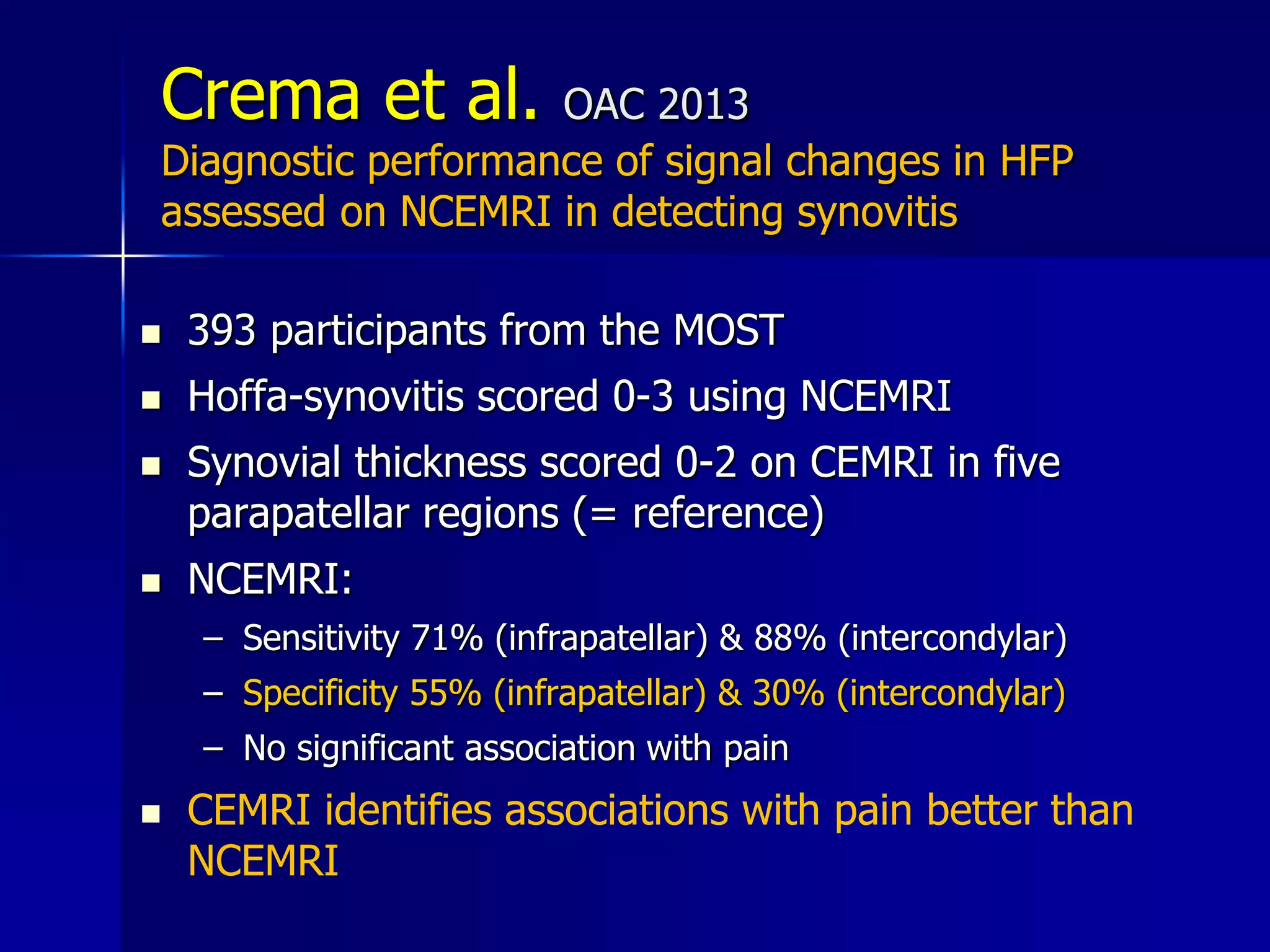 Imaging of Synovitis in OA | PPTX