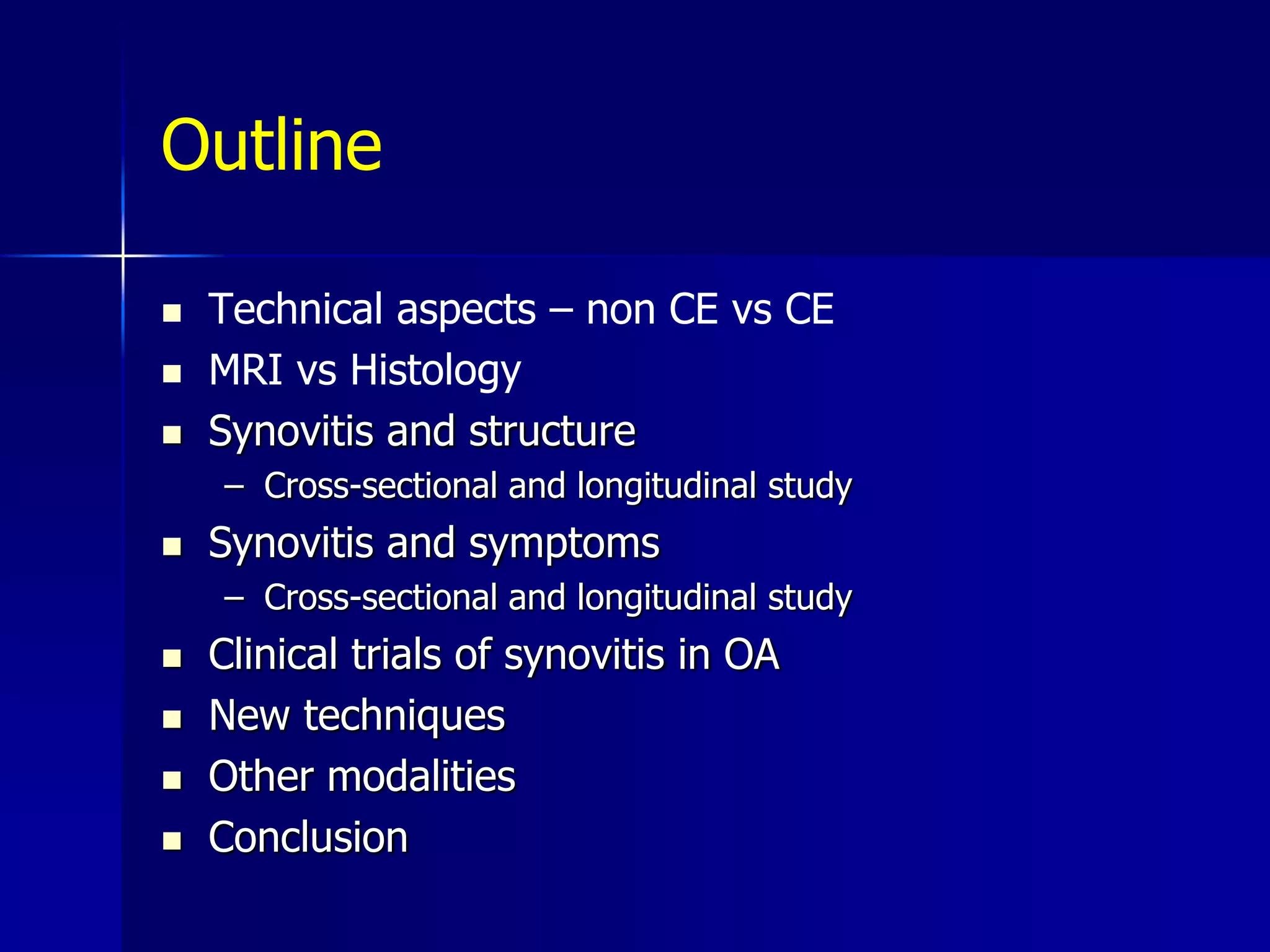 Imaging of Synovitis in OA | PPTX