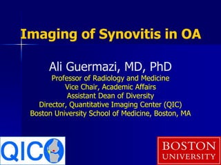 Imaging of Synovitis in OA | PPTX