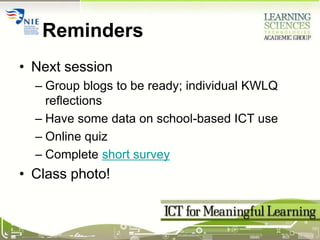 ICT for Meaningful Learnin - Session01a | PPT