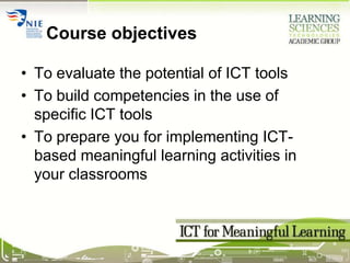 ICT for Meaningful Learnin - Session01a | PPT