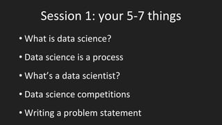 Session 01 designing and scoping a data science project | PPTX