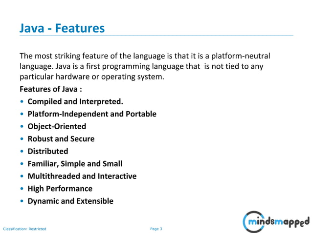 Elements of Java Language | PPT