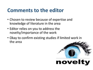 Real-life examples of manuscript reviews Comparison and contrast of ...