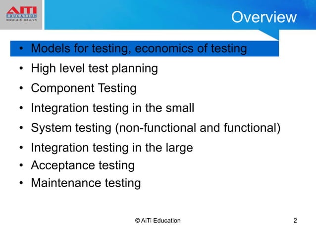 AiTi Education Software Testing Session 02 a | PPT