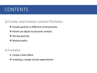Session 02 – animation particle basics | PDF