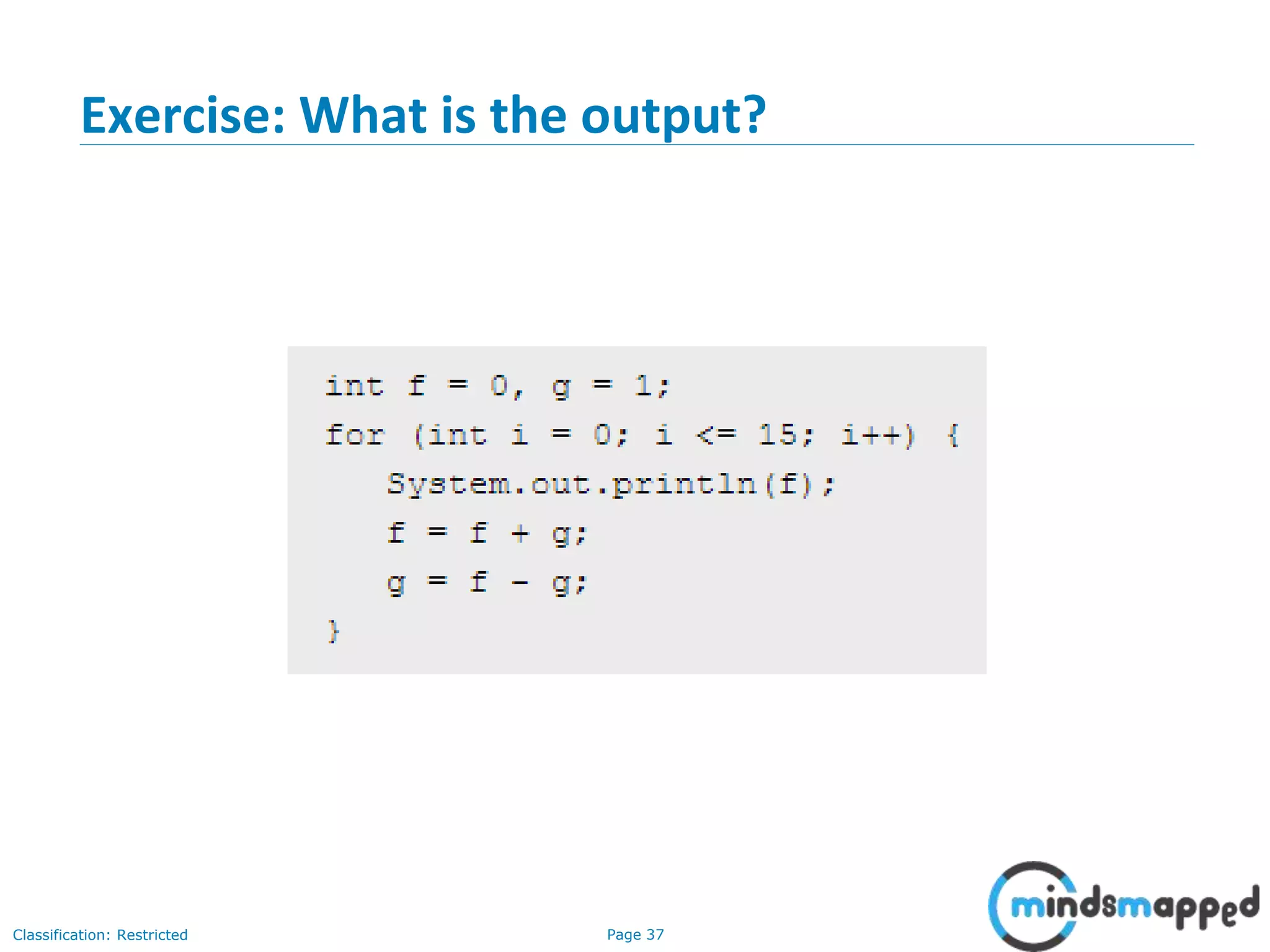 Elements of Java Language - Continued | PPSX | Programming Languages | Computing