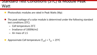 Session 04 solar pv modules | PPTX