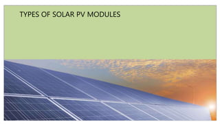 Session 04 solar pv modules | PPTX