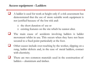 Construction Safety Training_Session 05_Access Equipment and Fall ...