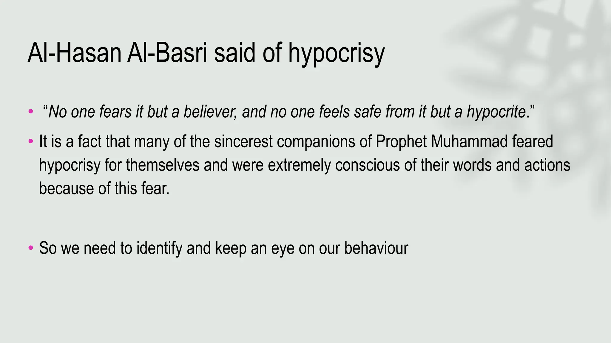 A lecture on How to Defeat Nifaaq (hypocrisy).pptx