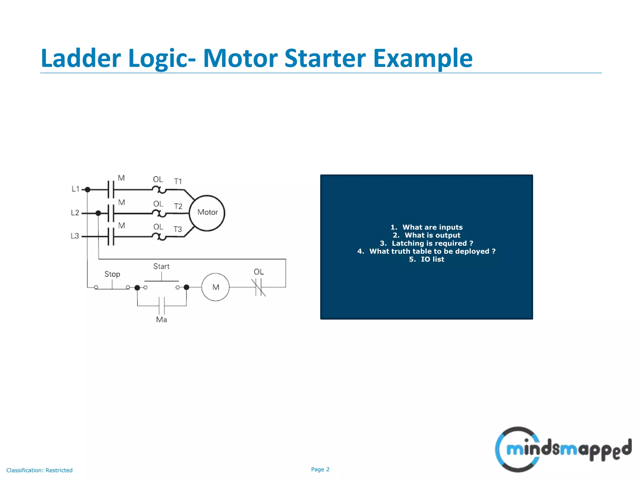 Session 06 - Ladder Logic - Exercises - Slides | PPSX