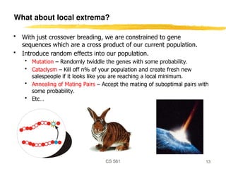 Overview of Genetic Algorithms in Computer Science | PPT