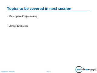 Session 09 - Descriptive Programming | PPT